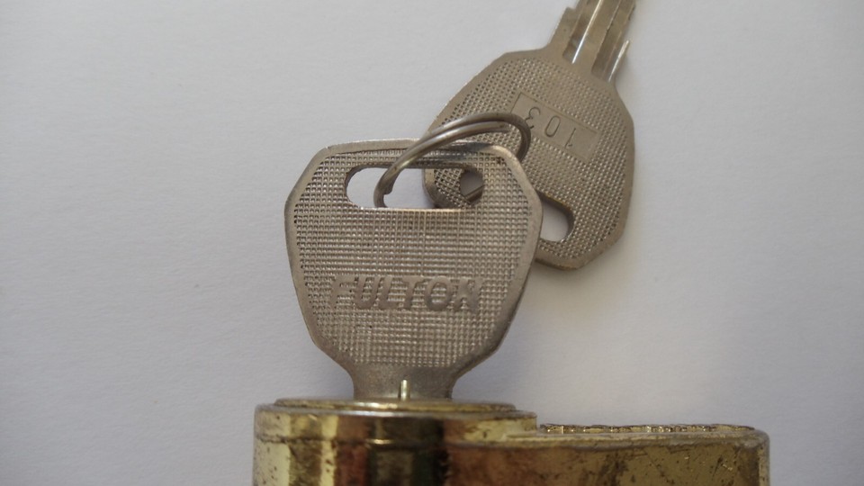 Vintage Brass Fulton ALL - SAFE Lock with 2 Keys GOOD CONDITION | eBay
