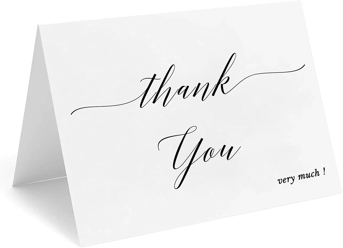 Cursive Thank You Card