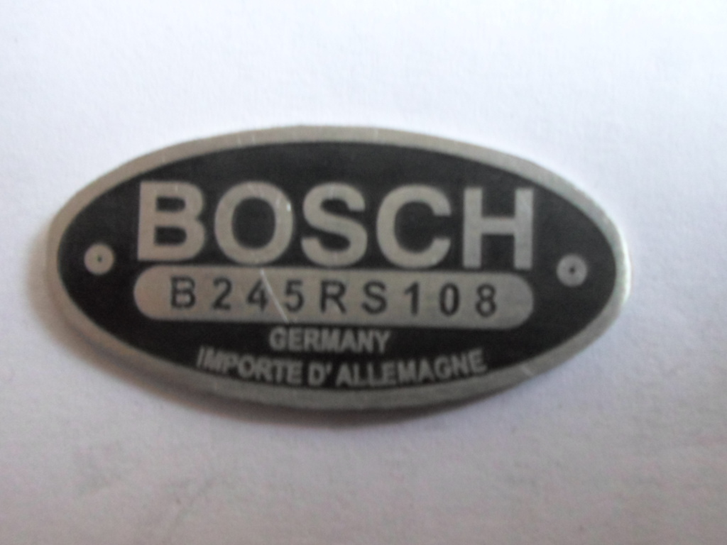 Typenschild Schild Bosch B245RS108 oldtimer Lima Regler Zündung ...