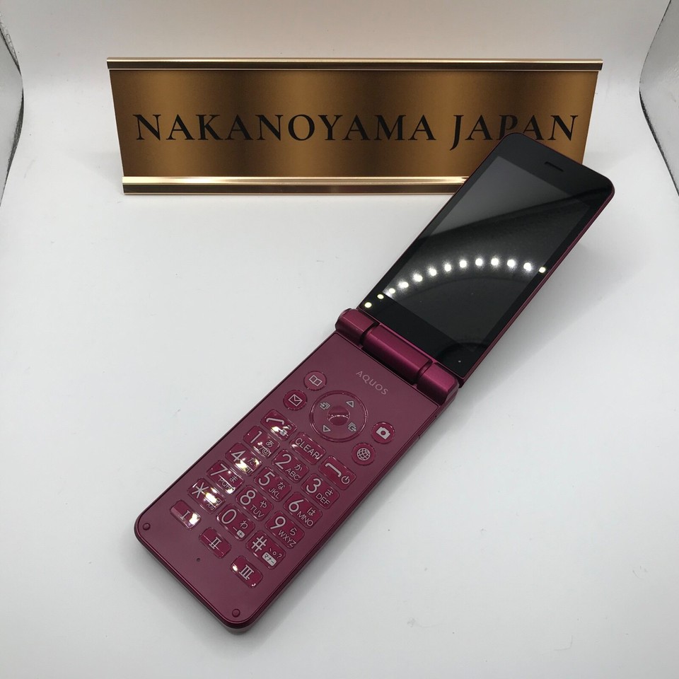 SHARP AQUOS KEITAI RED SH-N01 Android Flip Phone Unlocked 601SH Used ...