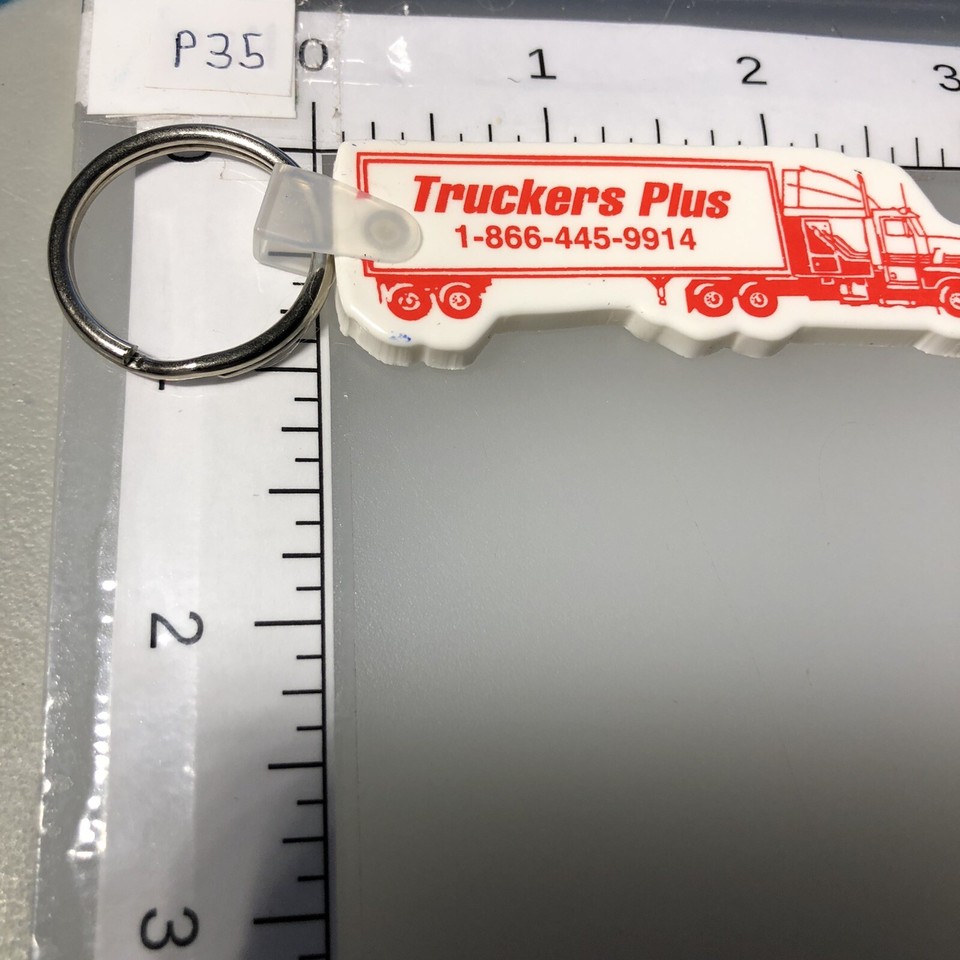 Truckers Plus Truck Driver Tractor Trailer Semi 18 Wheeler Keychain Key ...