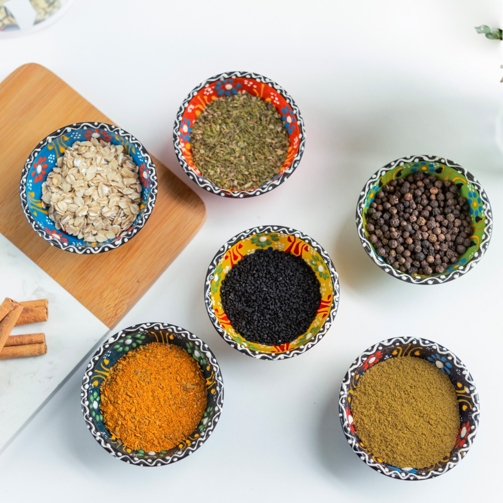 Handmade Ceramic Small Bowls, Dip Bowls Set of 6, Pinch Bowls 3.5 Oz ...