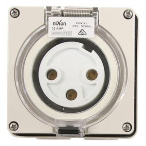 3 Pin 32Amp Socket - Round Pins Free Shipping | eBay