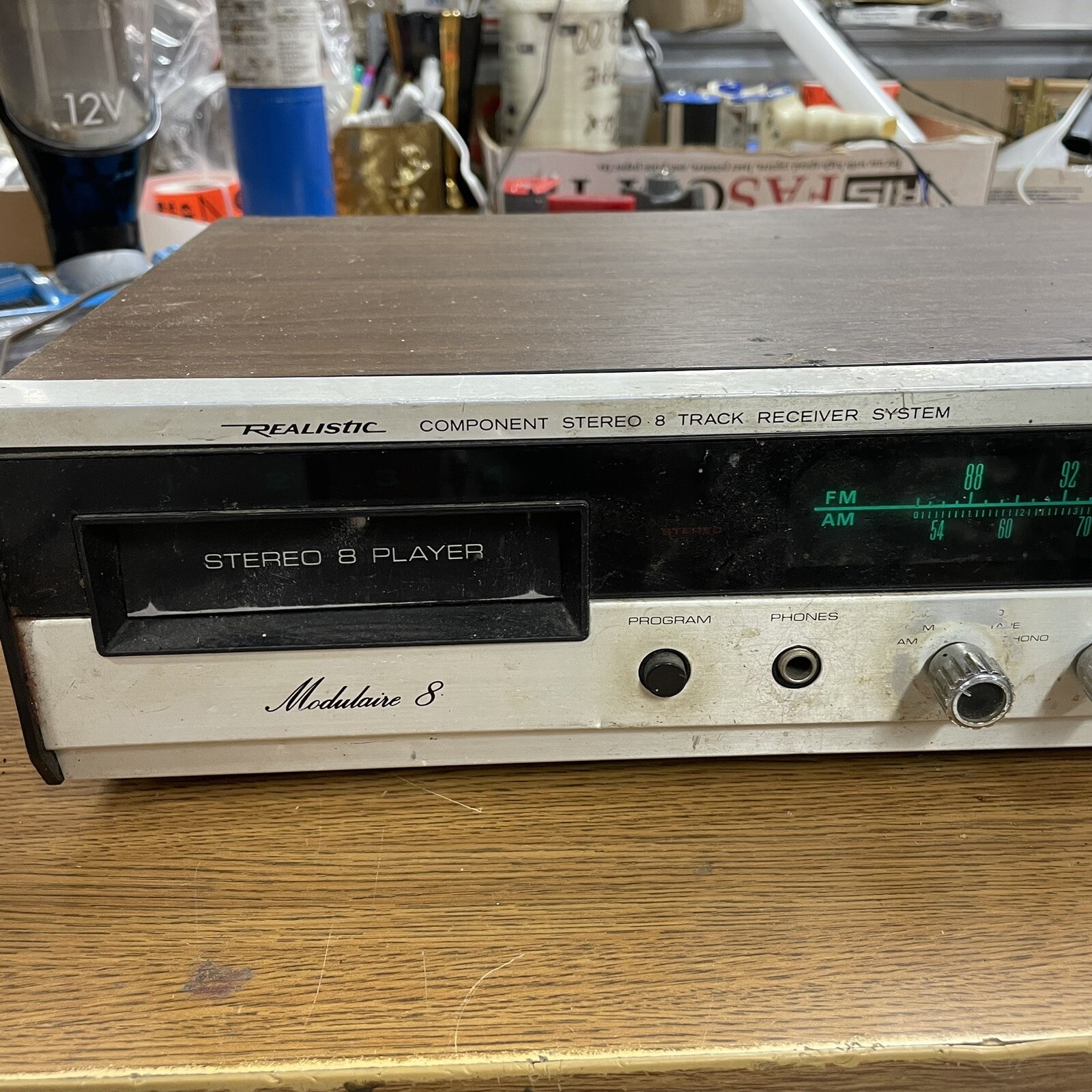 VTG REALISTIC AM/FM 8 TRACK STEREO RECORD SYSTEM MODULAIRE 8 12-1404 ...