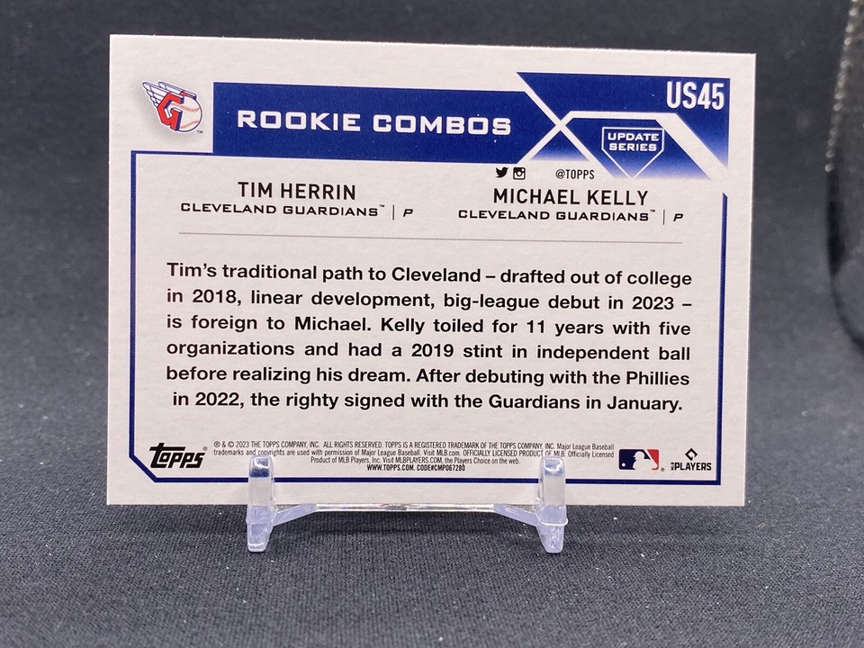 2023 Topps Update Tim Herrin Michael Kelly #US45 Rookie Combos Card ...