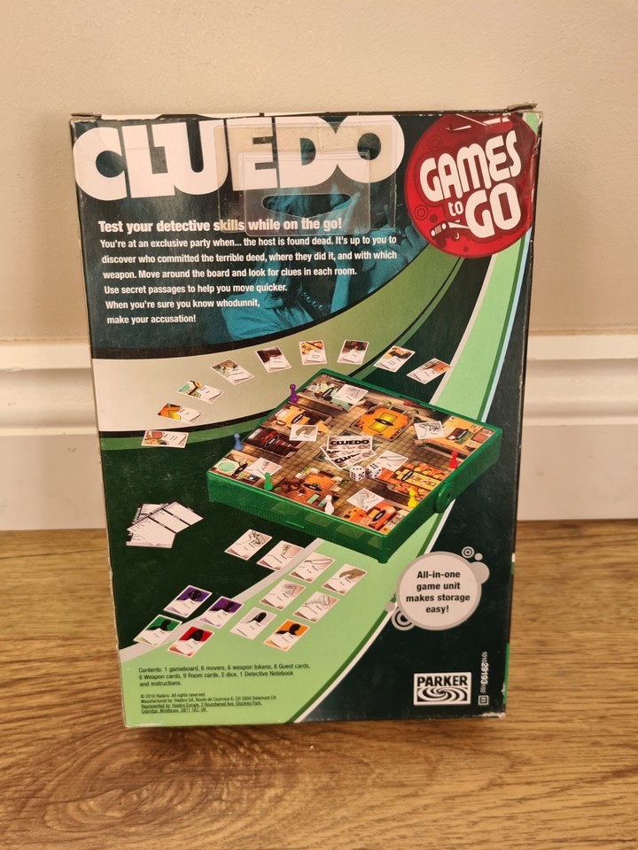Parker Games To Go Cluedo Travel Game 2005 Family Fun Complete New | eBay
