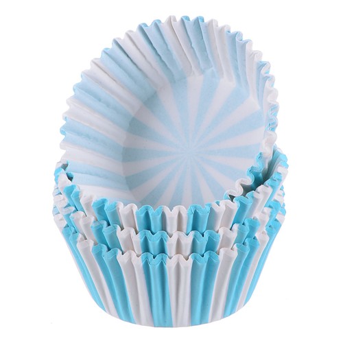 100 Count Cupcake Liners Blue Stripe Cupcake Muffins Liners Paper ...