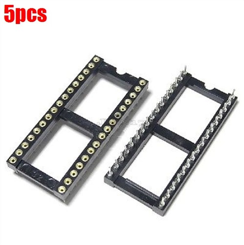 5Pcs Gold Plated 32Pin DIP32 Round Sockets Adaptor Machined Sip Solder ...