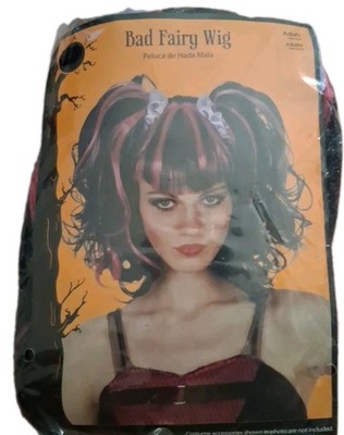 Halloween Wig "Bad Fairy Wig" For An Adult Pink And Black Colors | eBay