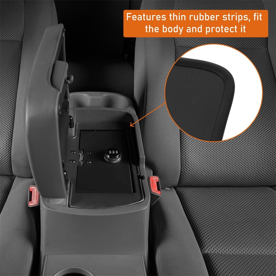 Steel Center Console Safe Lockbox Insert Vault for 2005-2015 Toyota ...