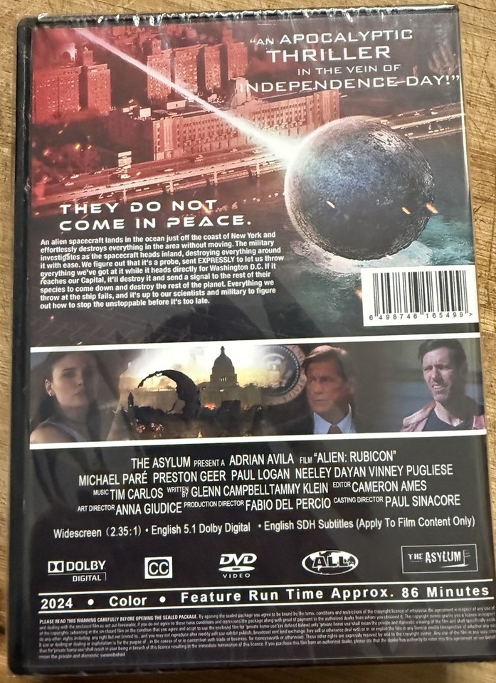 Alien Rubicon New Sealed DVD | eBay