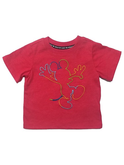 Disney Junior Embroidered Mickey Mouse Red T-Shirt Size 18 Months for ...