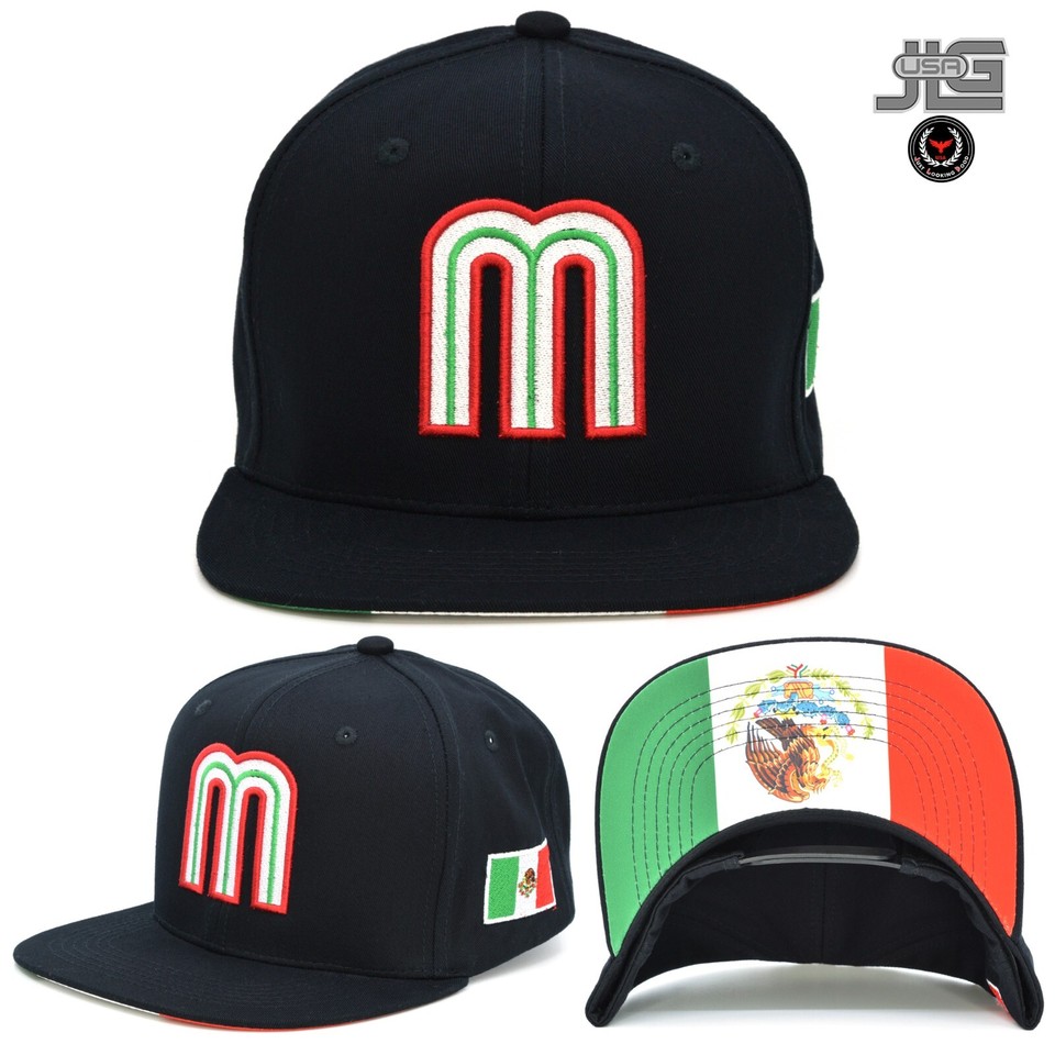 Mexico Snapback Hat Flag 3D M Embroidery Mexico Baseball Acrylic Cap ...
