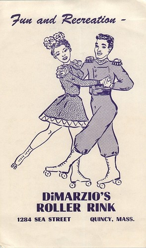 DiMarzio's Vintage Roller Skating Rink Sticker Label Decal Quincy MA S7 ...