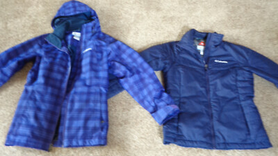 Columbia Interchange Purple Plaid Ski Jacket With Omni Heat Inner Layer ...