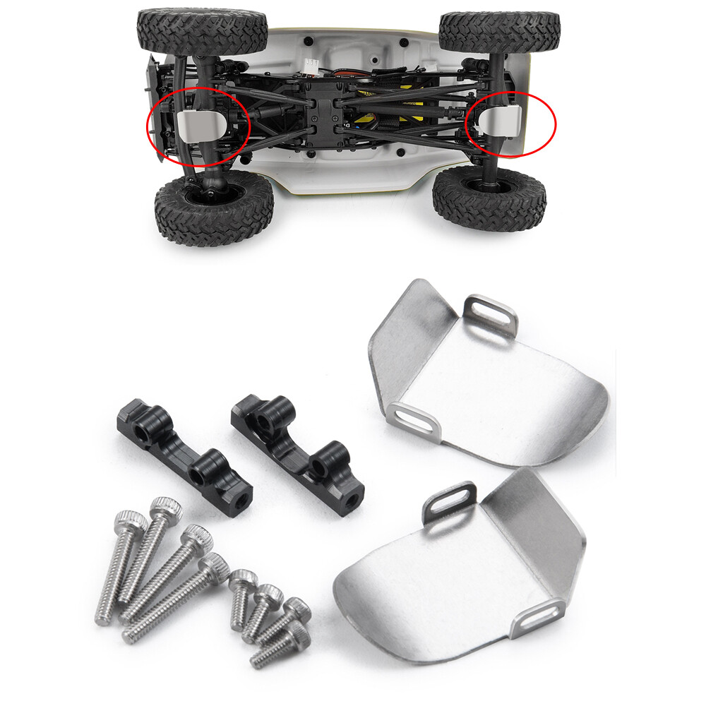Stainless Steel Front + Rear Axles Guard for 1/24 RC Axial SCX24 90081 ...