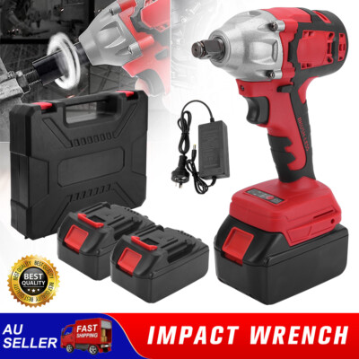 520Nm Cordless Impact Wrench Brushless Rattle Gun 1/2'' Drive + Lithium ...