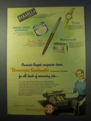 1952 Burroughs Sensimatic Accounting Machine Ad | eBay