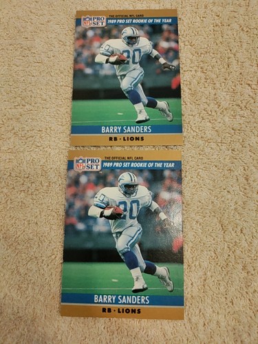 1990 Pro Set Barry Sanders 2 Card Lot #1 (A) | eBay