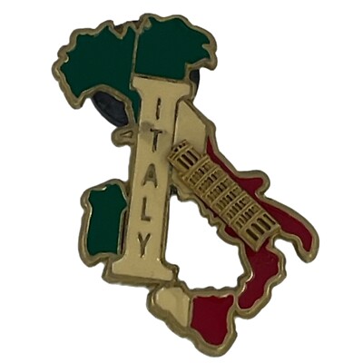 Vintage Refrigerator Magnet Italy Souvenir Enamel Tourism Travel Flag ...