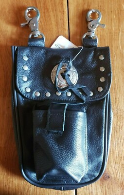 Leather Studded Belt Loop Bag | eBay