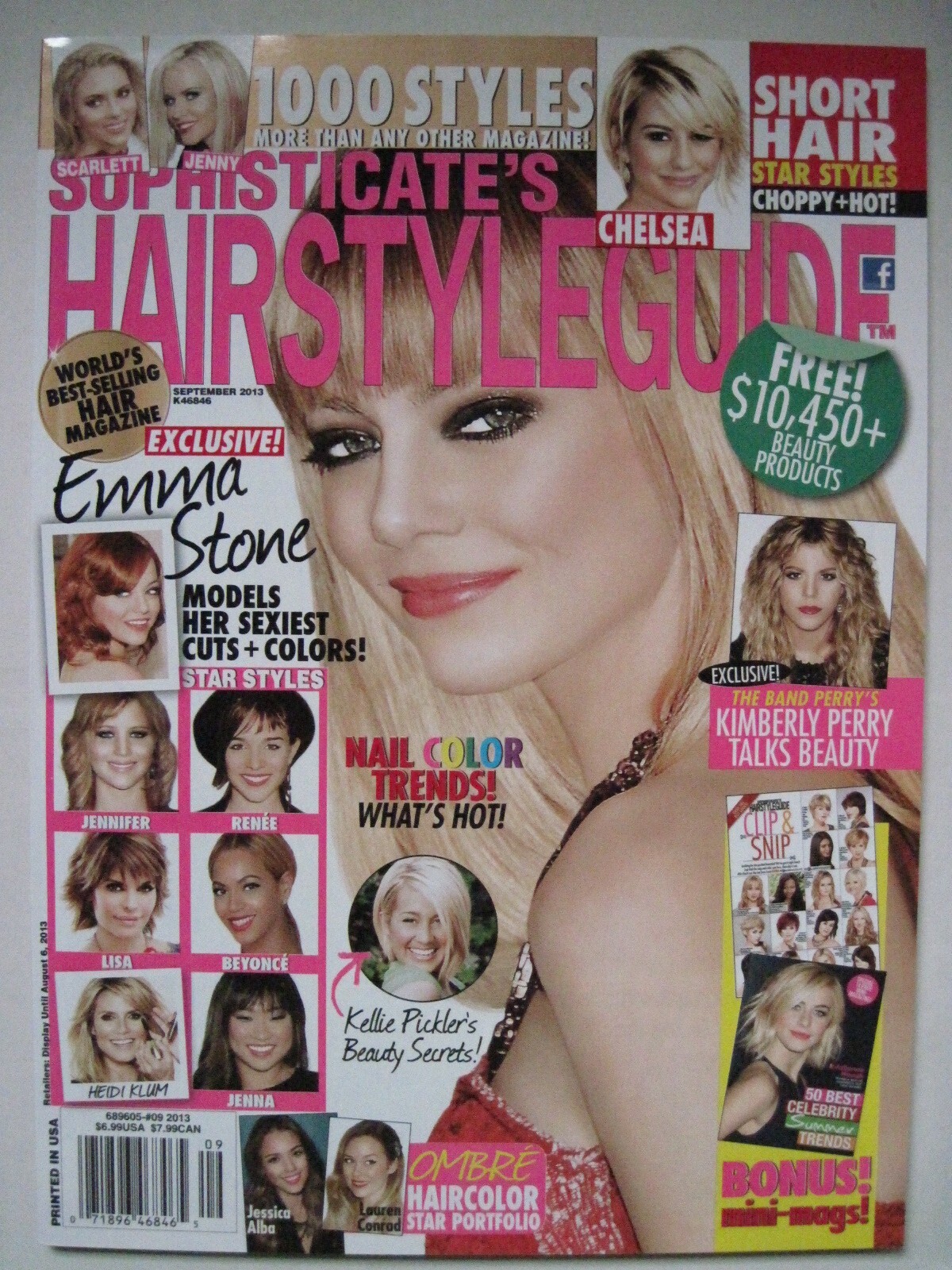 2013 September Sophisticate's Hairstyle Guide Magazine Actress Emma ...