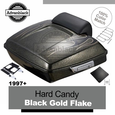 Hard Candy Hot Rod Red Flake Razor Rear Trunk Luggage Flames For Harley ...