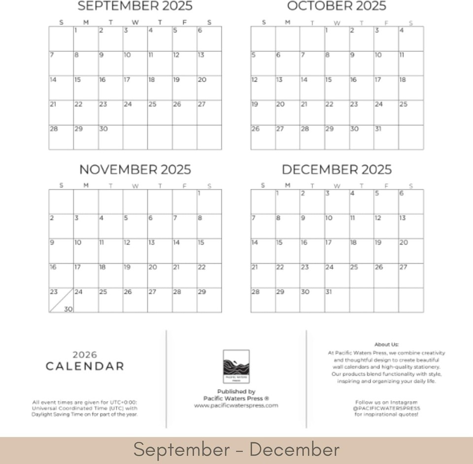 2026 Fashion & Glamour Wall Calendar | Stylish Models, Sturdy Paper ...