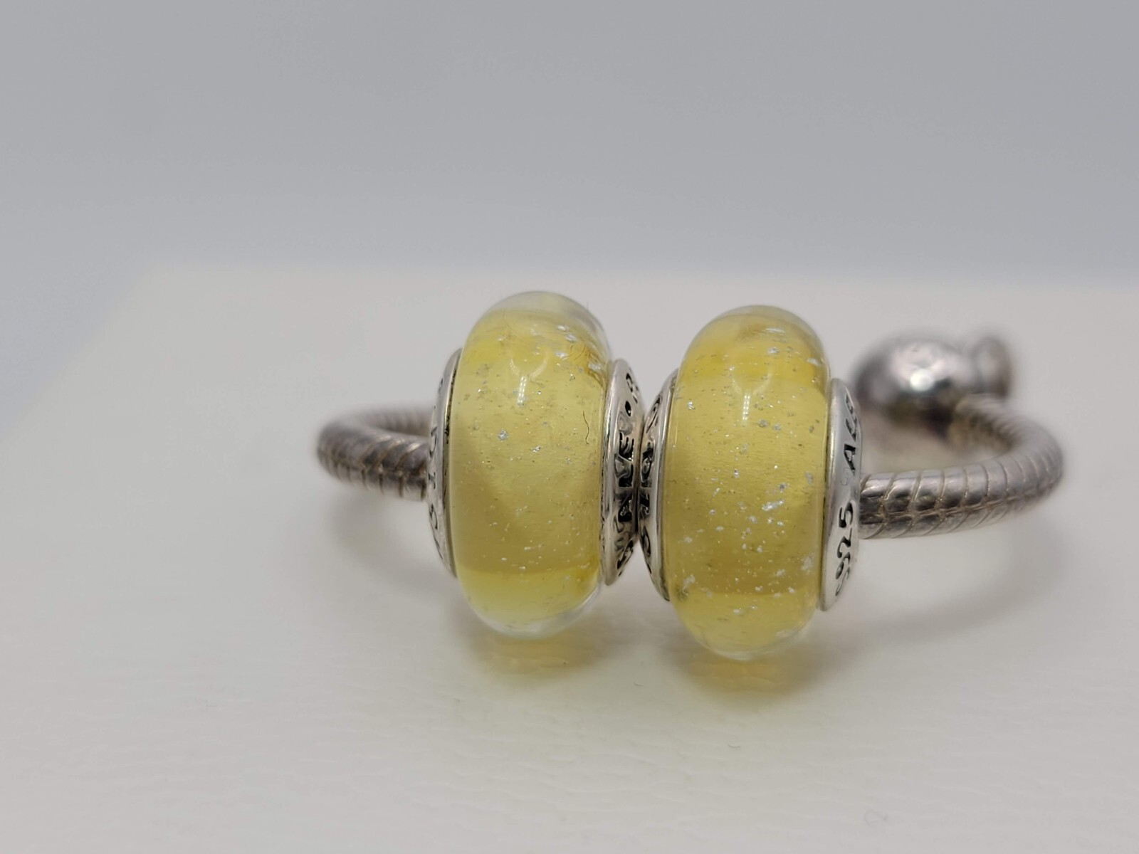 Authentic Pandora Disney Belle Yellow Murano Glass Ch… - Gem