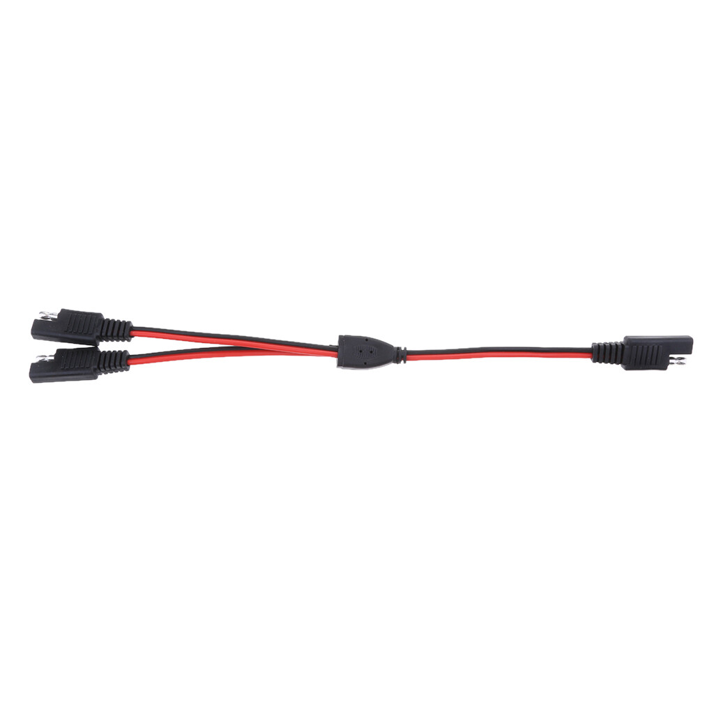 Solar Battery Adapter Cables 18AWG SAE Plug 1 to 2 Extension | eBay ...