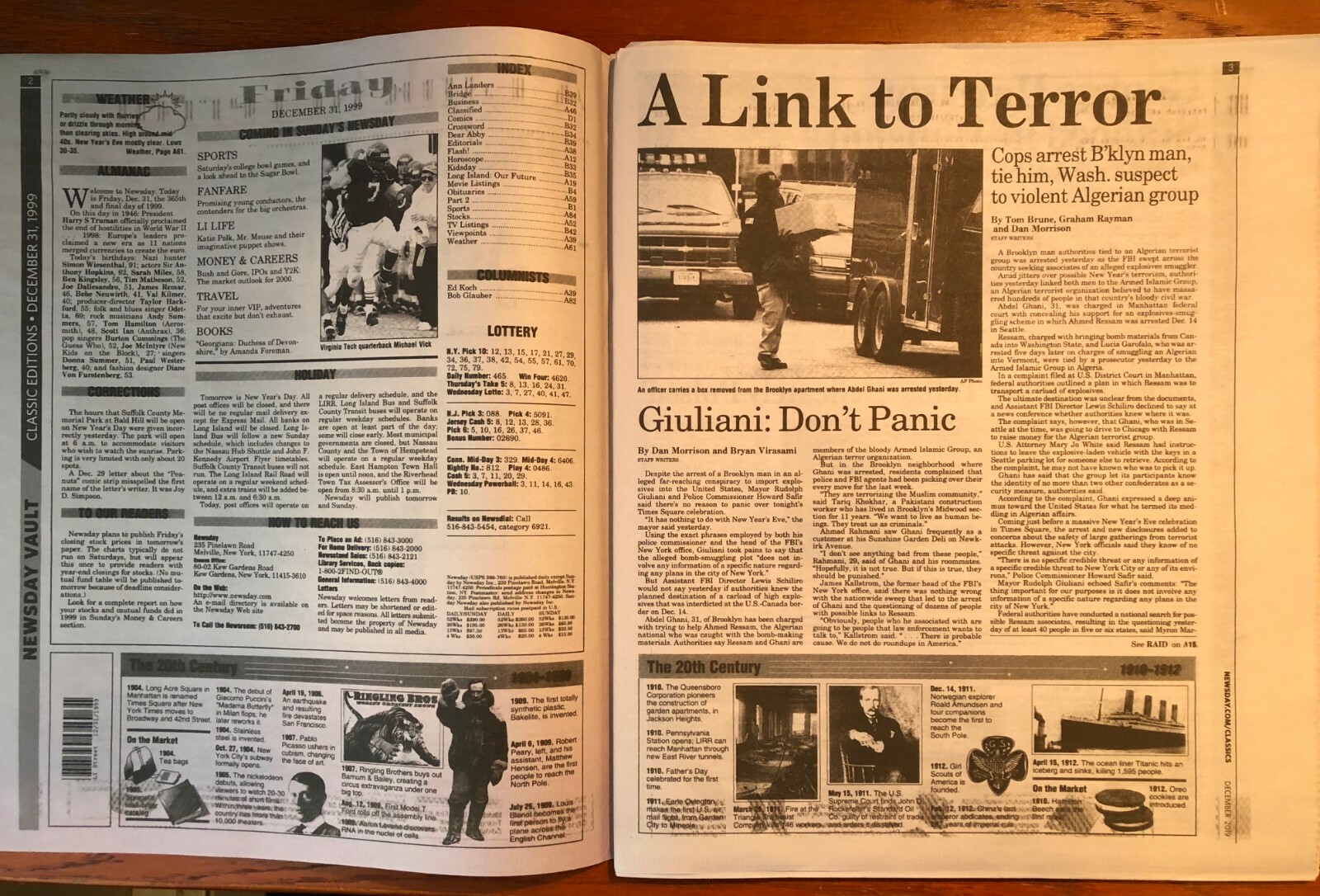 Newsday - December 31, 1999 - Across 100 Years | eBay