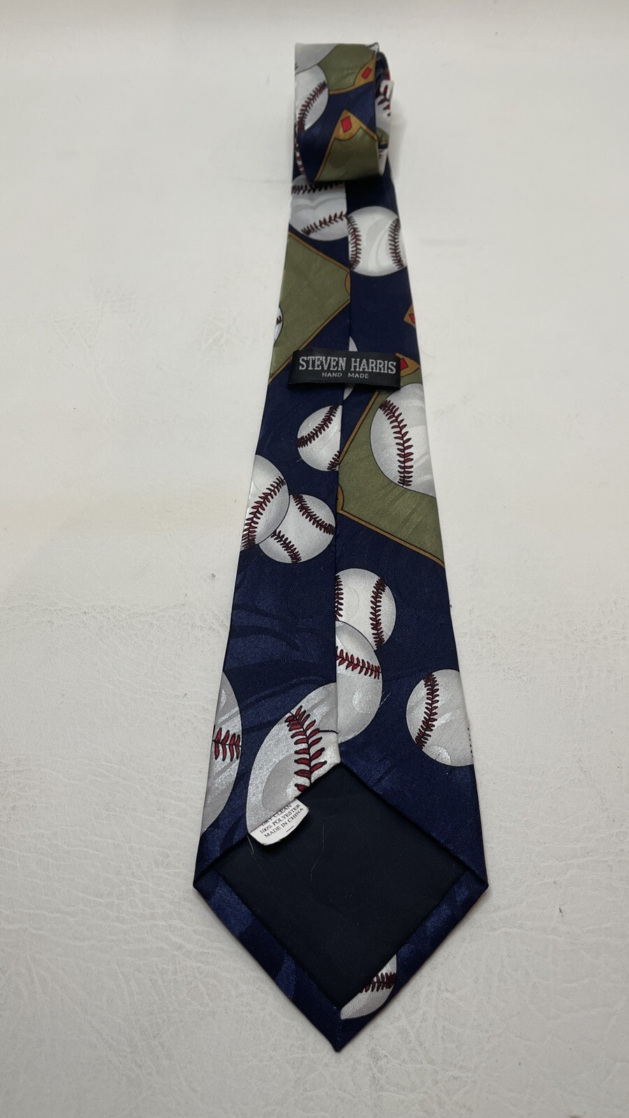 Men's Baseball Tie Vintage Hand Made 100% Polyester C… - Gem