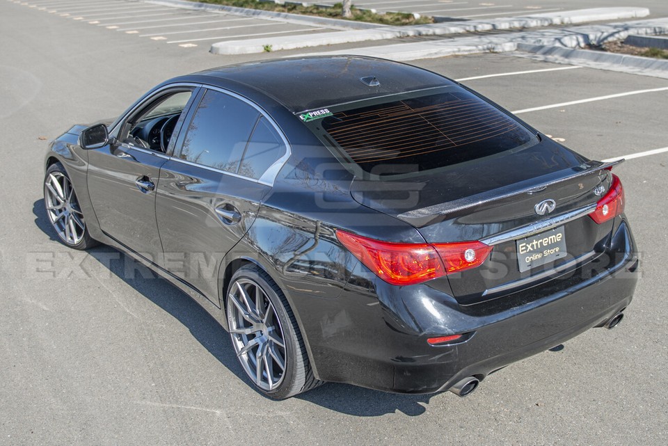 LB Style CARBON FIBER Rear Lid Ducktail Wing Spoiler For 14-Up Infiniti ...