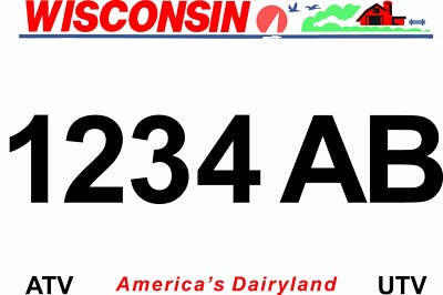 Wisconsin ATV - UTV License Plates - Professionally Engraved! SHIPS ...