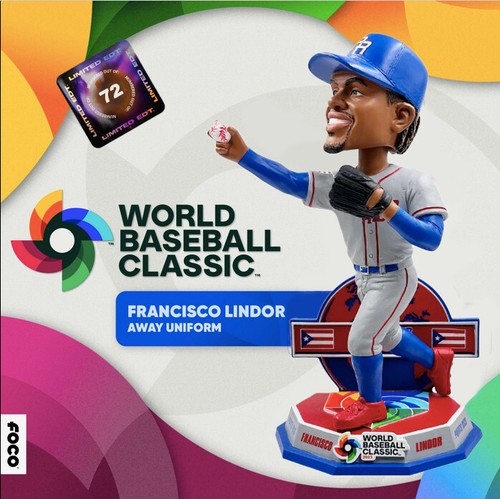 Francisco Lindor Puerto Rico 2023 World Baseball Classic Away Uniform ...