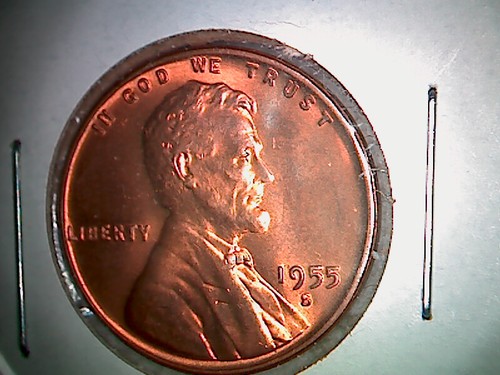 1955-S Lincoln Penny A nice RED Color Uncirculated Top MS++ Condition ...