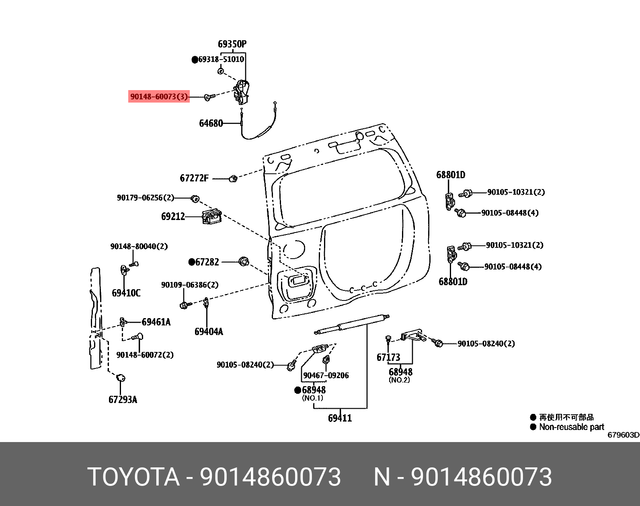 Genuine OE bolt metal 9014860073 for TOYOTA 90148-60073 online kaufen ...