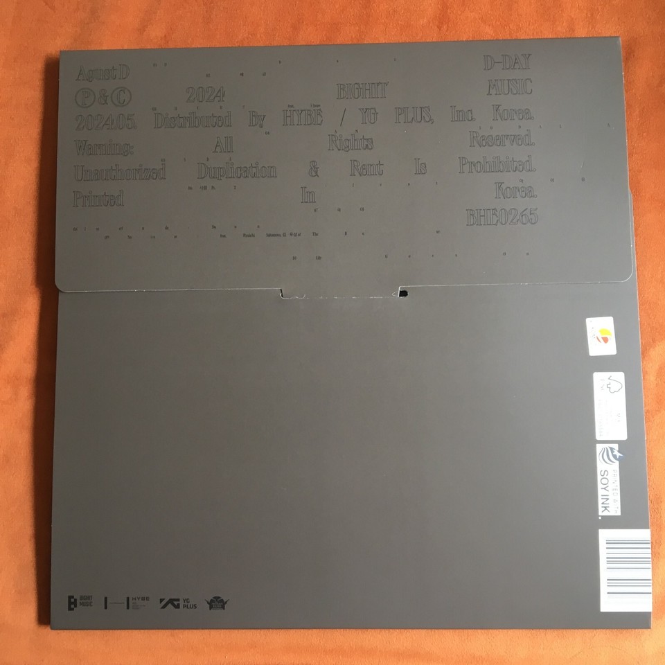 BTS SUGA D-DAY LP AUGUST RARE AUTOGRAPHED SIGNED K-POP COLLECTION ...