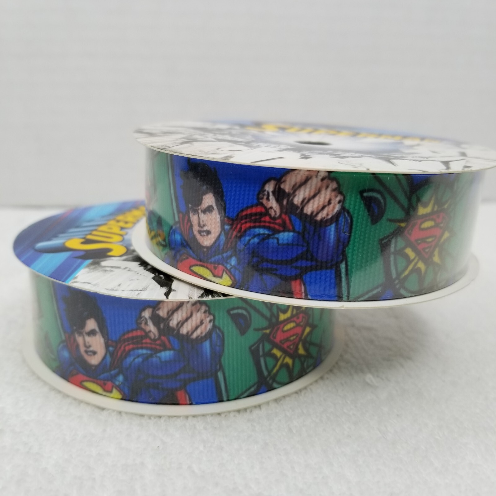 Superman Ribbon 1 inch Printed Grosgrain Ribbon 3 Yards Each Lot of 2 ...