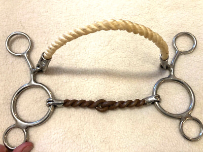 Reinsman 948 Sweet Iron Twisted Mouth Combo Bit with Rope Noseband | eBay