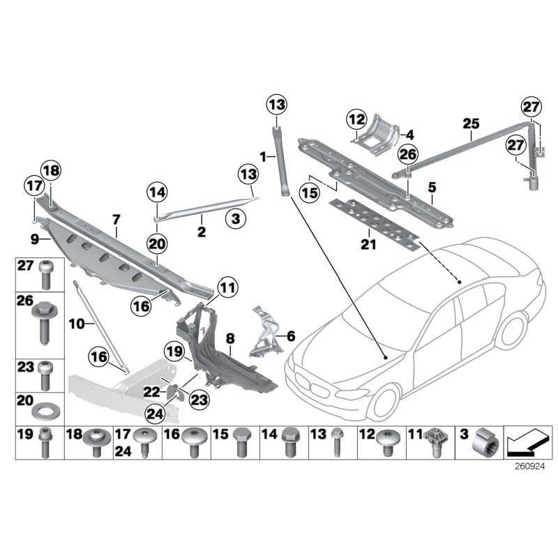 Original BMW 51717180317 - Querstrebe vorn links 5er 6er | eBay