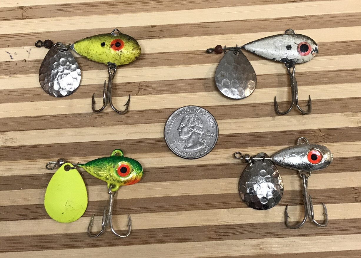 4 Lot Vintage Mann's Little George Tail Spinner Fishing Lure | eBay