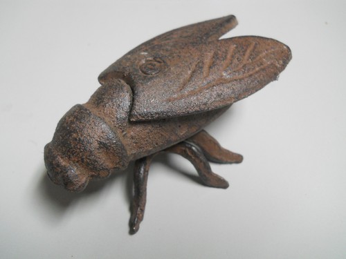 3 Cast Iron Garden Bugs LARGE HORSE FLY Flower Insects Plants Statue ...