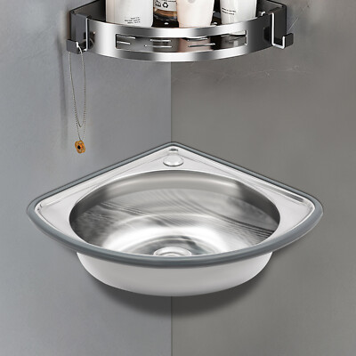 Bathroom Corner Sink Small Wall Mount Basin Sink Triangle Corner Basin ...