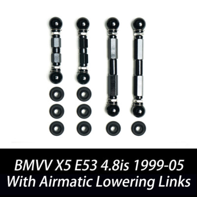 Fits BMW X5 E53 ( 4.8IS ) Adjustable Air Suspension Lowering Links kit ...