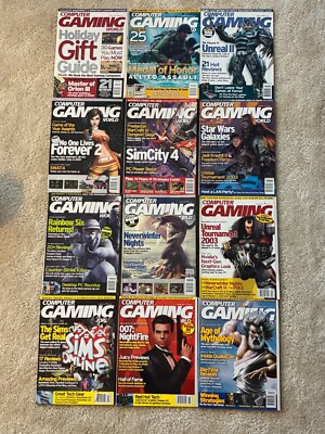 2002 Computer Gaming World Magazine Lot - Full Year (12 Issues) Sims ...