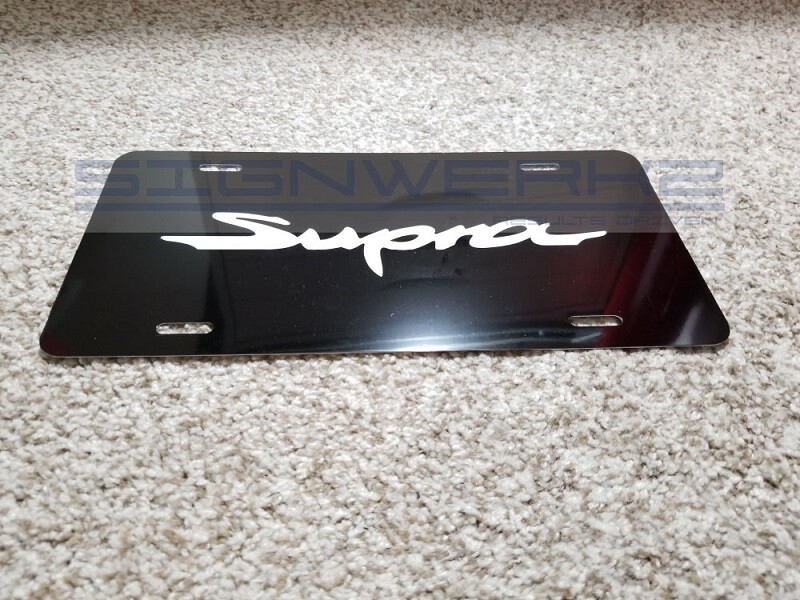 Toyota Supra Racing Metal Plate novelty vanity Black plate | eBay