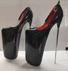 Women 30cm Ultra High Stiletto High Heel Shoes Ankle Buckle Pumps Shoe ...