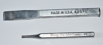 Craftsman 42973 WF 1/2" Chisel & Craftsman 42883 WF Center Pin Punch 1/ ...