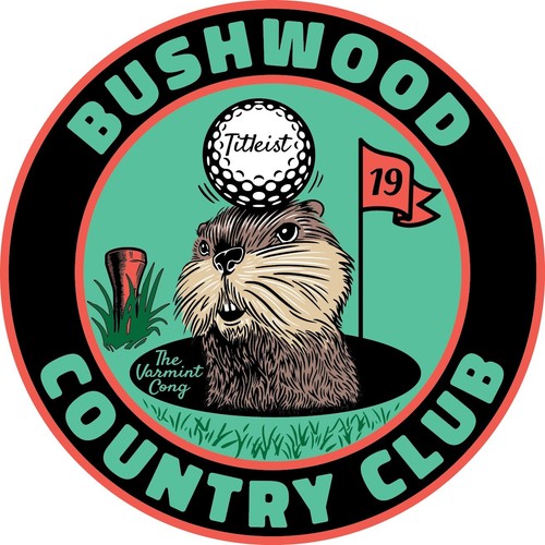 JUMBO Golf Cart Sticker CADDYSHACK Bushwood 12" Gopher Funny Gift Vinyl ...
